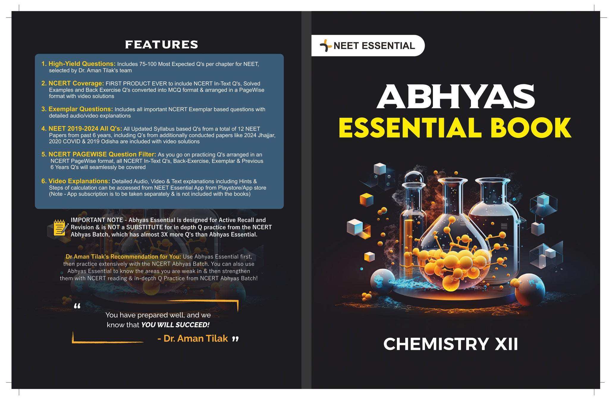 Abhyas Essential Course Books Package for Class 11+12th for High Yield – NEET Essential